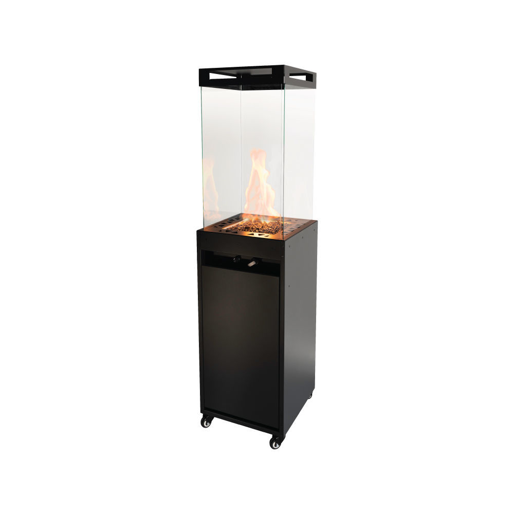 Lighthouse Outdoor Black Gas Fire Column - | HINTEX | Home Interior ...